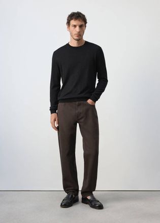 Mango Jean Bob regular-fit marron - Homme - 38 - MANGO MAN