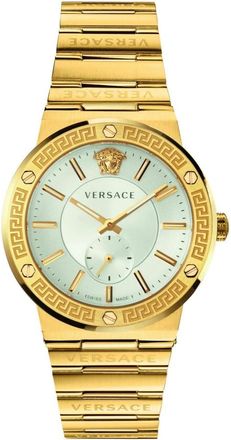 Versace Greca Logo Uhr - - Accessories - Herren - Gelb - ONE SIZE