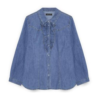 Fiorella Rubino Damen, Blusen & Hemden, Blau, 3XLGr&ouml;&szlig;e