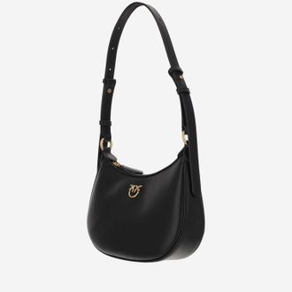 Pinko Womens Half Moon Mini Bag Black Leather Shoulder