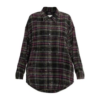 R13 Chemise &agrave; carreaux - Femme - Blouses et Chemises - Noir - Taille: 34 FR
