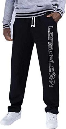 Lonsdale Stonesfield Pantalon de Jogging, Noir, 3XL Homme