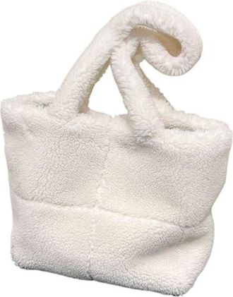 Generic WSQHAO Sac fourre-tout en fausse fourrure for femmes, sac &agrave; bandouli&egrave;re d&eacute;contract&eacute; peluche, main flou, aisselles, sacoche de shopping Pour Automne Hi