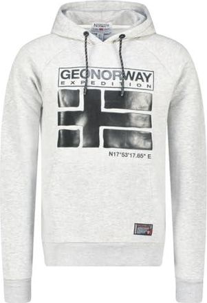 Geographical Norway Sweat &agrave; capuche pour homme &agrave; manches longues mod&egrave;le GARICE - Couleur Gris Melange Taille S, Gris, m&eacute;lange, S