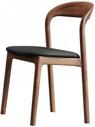 Generic Massivholz -Esstühle mit Holzbeinen, Elegante Holzstühle für Küchentisch Schwarz 81 * 43 * 46cm