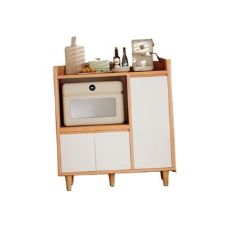 Generic Gro&szlig;z&uuml;giges Sideboard, Aufbewahrungsschrank aus Massivholz mit leichtg&auml;ngigen Scharnieren und offenen Ablagef&auml;chern, geeignet for Wohn- und Schlafzimm