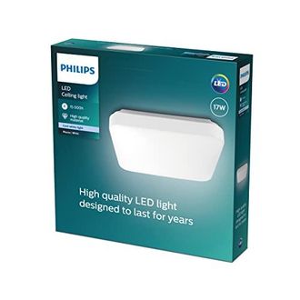 Philips myLiving Mauve LED Deckenleuchte (17 W), LED Leuchte mit kaltwei&szlig;em Licht, energiesparende Raumbeleuchtung mit EyeComfort, wei&szlig;