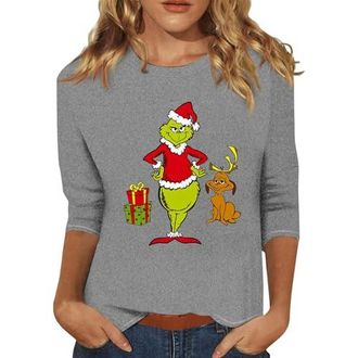 Generic Le Grinch Tshirt Noel Femme Drole Sweat Vetement Costume Chaud Vêtements Femmes De Noël Noel Pull T-Shirts Christmas Sweatshirts Oversize Polaire The 