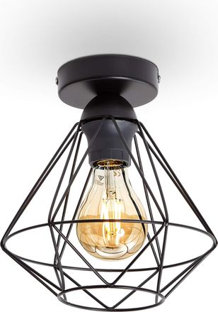 B.K.Licht Deckenlampe mit E27 Fassung, max. 40 Watt, Metallkorpus, Deckenleuchte, Lampe, Wohnzimmerlampe, Schlafzimmerlampe, K&uuml;chenlampe, Deckenbeleuchtung, Ret