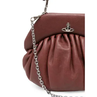 Vivienne Westwood Gathered Leather Shoulder Bag - Brown