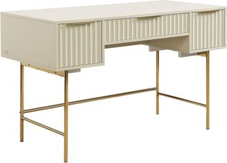Pascal Morabito Bureau Avec rangements - Beige et dor&Egrave; - VITESDA de