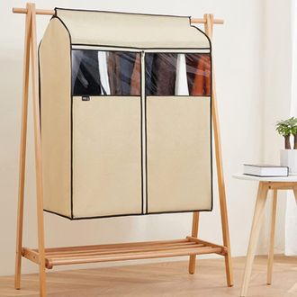 Generic Kleidersäcke Mottensicher Groß Kleidersack Kleiderständer Abdeckung Anzughülle mit Reißverschluss Langzeitaufbewahrung für Mantel Kleid Jacke (Rosa, B