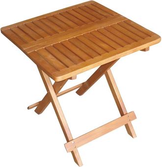 Garden Pleasure Außen Bistro Tisch Holz Akazie geölt braun Garten Balkon Terrassen Möbel eckig klappbar Harms 960301