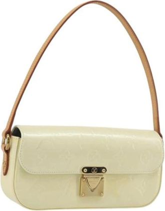 Louis Vuitton Sac bandouli&egrave;re en cuir verni Pre-owned - Femme - Pre-owned - Beige - Taille: ONE Size