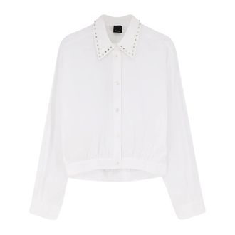 Pinko Pinko, Femme, Blouses et Chemises, Blanc, Taille: 40 FR Chemise &agrave; Col Pointu