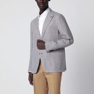 Tagliatore Einreihige Jacke mit braunem Muster