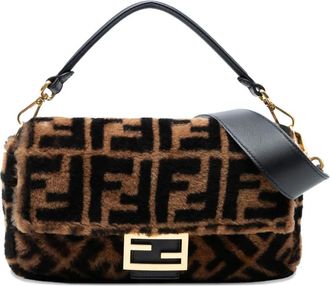 Fendi sac à bandoulière Zucca Baguette médium (2010-2025) - Marron