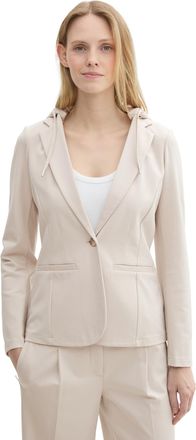 Tom Tailor Damen Blazer mit Kapuze,12365 - Dusty Beige, XL