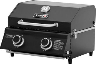 Taino Taino - platinum compact dark Tischgrill 2 Brenner Gasgrill Kompakt Camping bbq