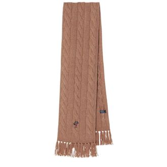 Polo Ralph Lauren &Eacute;charpe en maille torsad&eacute;e avec ours Polo - Femme - Accessoires - Beige - Taille: ONE Size