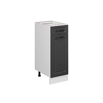 Vicco Meuble Cuisine R-Line, Anthracite Campagne/Blanc, 30 cm sans Plan de Travail