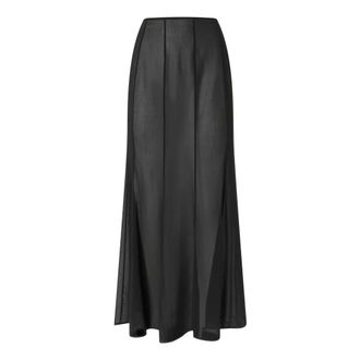 Pinko Pinko, Femme, Jupes, Noir, Taille: 36 FR Jupe Longue Avec D&eacute;tails Transparents