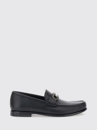 Ferragamo Mocassin Penny en cuir de veau avec logo Gancini et semelle en caoutchouc