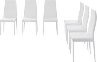 Vicco Chaise de Salle à Manger Grand, Blanc, 42.5 x 48 cm Lot de 6