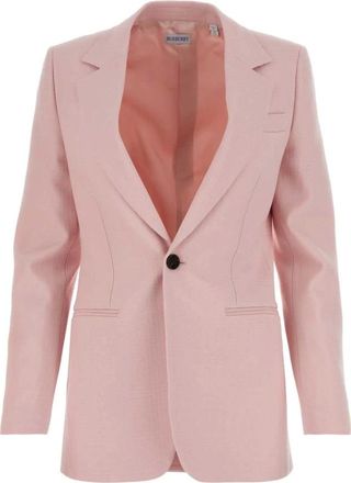Burberry Femme, Vestes, Rose, Taille: 34 FR Veste Tailleur en Laine