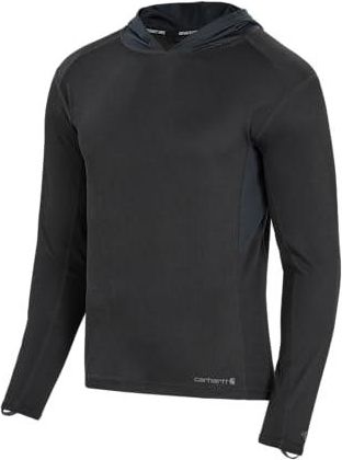 Carhartt Work in Progress Sweat &agrave; Capuche Force Midweight Micro-Grid pour Homme, Noir, Medium