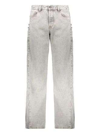 Diesel jean &agrave; d&eacute;tails de zips - Gris