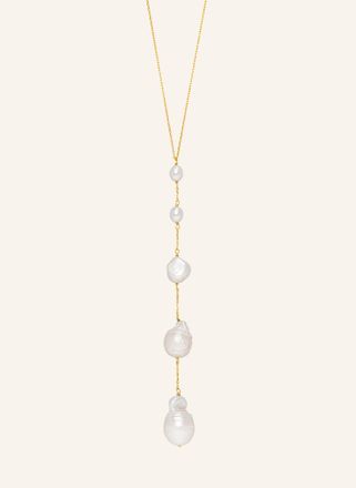 Leaf Halskette Barock Perls Aus 14 Karat Gelbgold gold