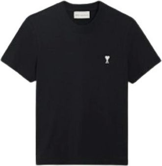 Ami Femme, Tops, Noir, Taille: 42 FR De Coeur Cropped T-shirt