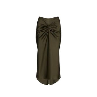 Victoria Beckham Jupe midi satin&eacute;e