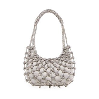 Rosantica Femme, Sacs, Gris, Taille: ONE Size Satin Crystal Clutch
