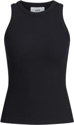 Jack & Jones Jxforest STR SL Rib Top JRS Noos, Noir, XL Femme