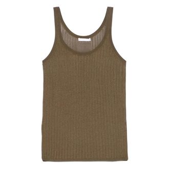 Helmut Lang Pointelle Rippen-Tanktop - - Tops - Damen - Braun - M