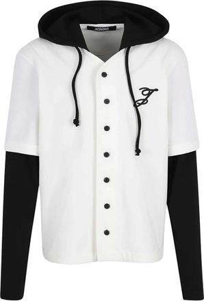 Jacquemus Homme, Sweatshirts et sweats &agrave; capuche, Blanc, Taille: XL Le T-shirt Letro