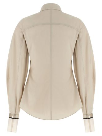 Brunello Cucinelli Shiny Cuffs Shirt - Beige