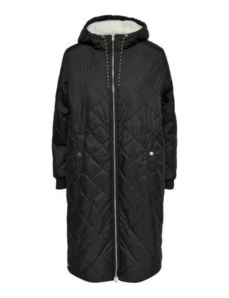 Only Damen ONLNEWSANDY Quilt Coat CC OTW 15295389,Schwarz,S