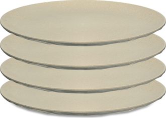 Koziol CLUB PLATE L Flacher Teller 4er Set nature desert sand