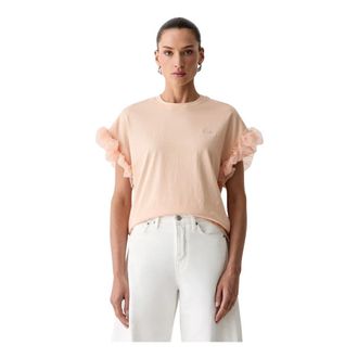 Twinset T-shirt &agrave; manches volant&eacute;es - Femme - Tops - Orange - Taille: 38 FR