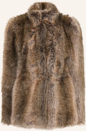 Frankie Shop Kunstfell-Jacke Denia beige