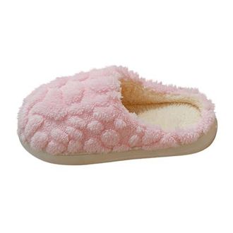 Generic Pantoufles moelleuses confortables pour femme - Bout rond - Classique - Antid&eacute;rapantes - Doublure en fausse fourrure - Pantoufles dhiver chaudes et pe