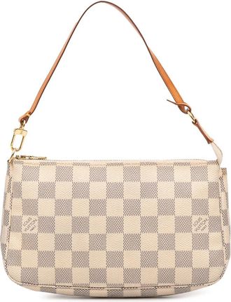 Louis Vuitton Hobo Bags - Damier Azur Pochette Accessoires - Gr. unisize - in Wei&szlig; - f&uuml;r Damen