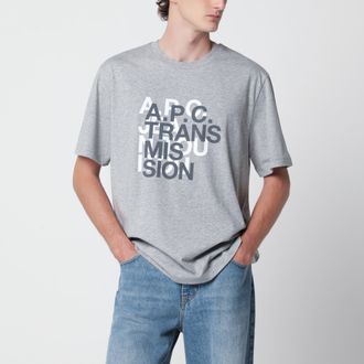 A.P.C. Graues Transmission T-Shirt aus Baumwolle