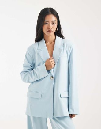 Object Blazer densemble oversize et ajust&eacute; - Bleu ciel