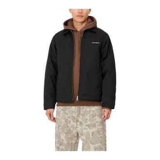 Carhartt Work in Progress Script Jacke Schwarz Wei&szlig; Stilvoll Funktional - - Jackets - Herren - Schwarzk - S