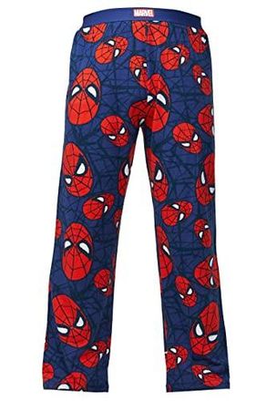 Recovered Clothing Marvel Pyjama - Pantalon de d&eacute;tente Spider-Man pour adulte - 100% coton - V&ecirc;tement de nuit, pyjama, bas de pyjama - Sous licence officielle