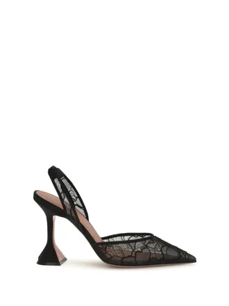 Amina Muaddi Holli Slingback Sandal - Black